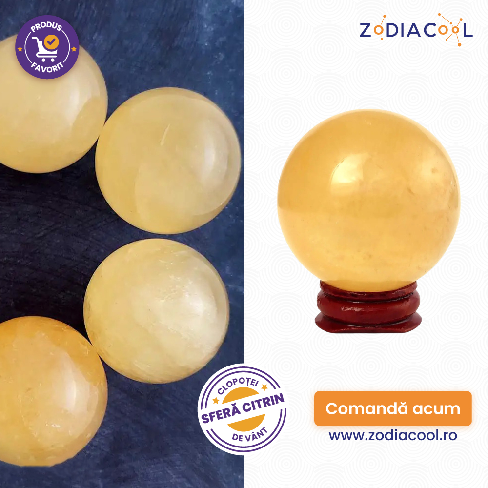 Sfera Citrin, cristal 5-6 cm | Zodiacool