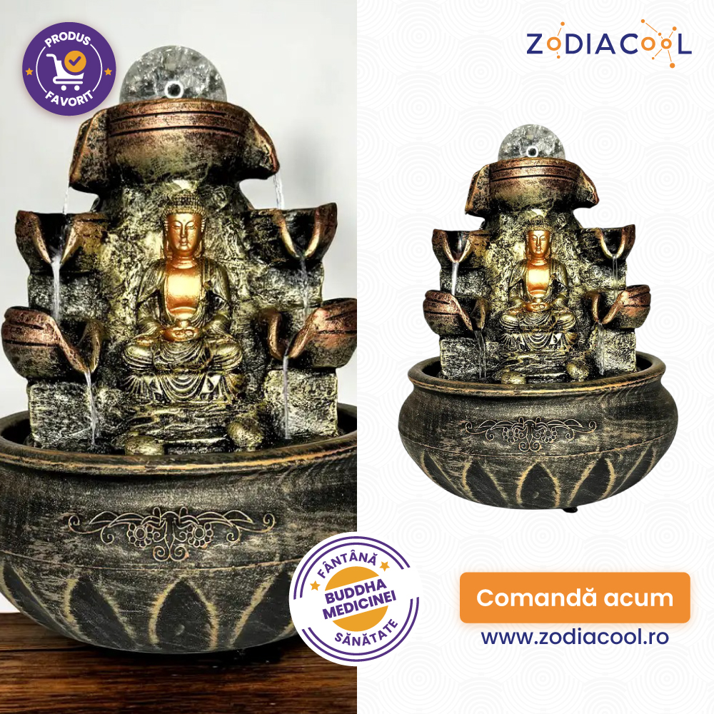 Fantana feng shui cu Buddha Medicinei de interior | Zodiacool