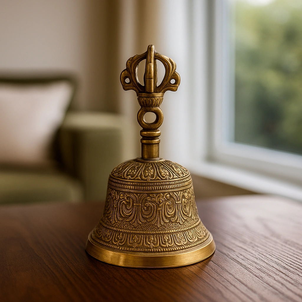 Clopot tibetan, energizare si curatare locuinta, metal gravat | Zodiacool